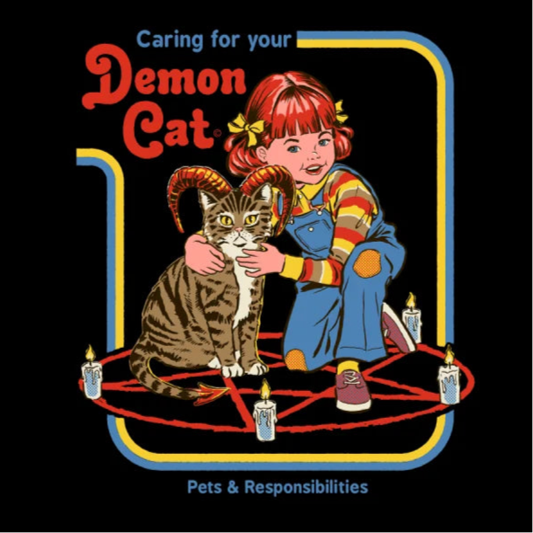 Steven Rhodes Caring for Your Demon Cat Magnet – Horrid Magazine